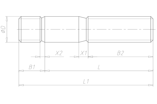 DIN 938 - 8.8 - Verzinkt - UNC7/8"x60 | maxmothes.com